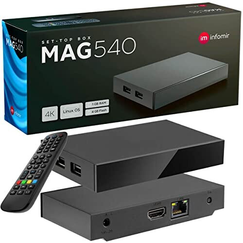 MAG 540 Original Linux 4K IPTV Set Top Box nternet TV IP Receiver HEVC ...