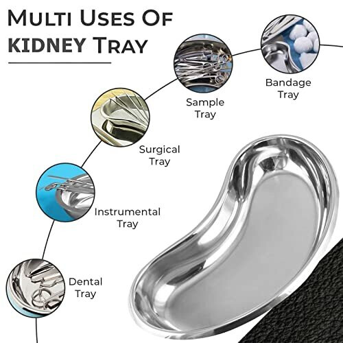 SS Professional Surgical KIDNEY TRAY 8 DISH BASIN Stainless Steel ...