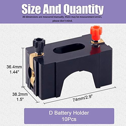 10Pcs Series or Parallel D Battery Holder Kit Perfect for Physics ...