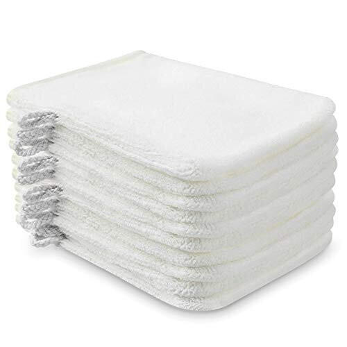 Pack of 10 Microfibre Body Wash Mitts Soft Face Cleansing Mitts Bath ...