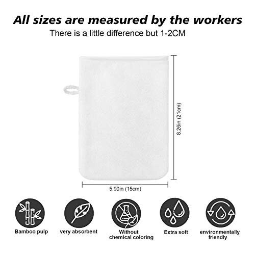 Pack of 10 Microfibre Body Wash Mitts Soft Face Cleansing Mitts Bath ...