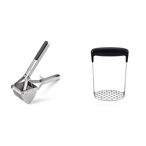 Ricer Stainless Steel Masher Fruit and Vegetable Press with Ergonomic ...