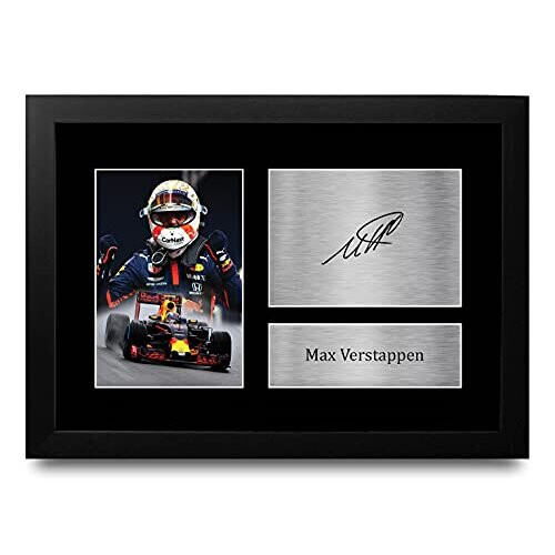 FR A4 Max Verstappen Formula 1 Gifts Printed Signed Autograph Picture ...