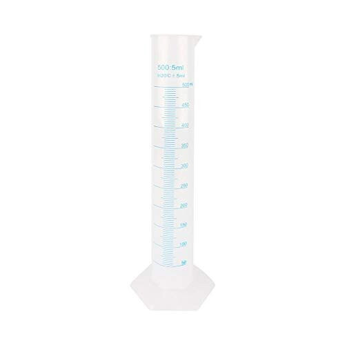 Plastic Graduated Cylinder 500ML Transparent Graduated Measuring Tube Plastic Cylinder ...