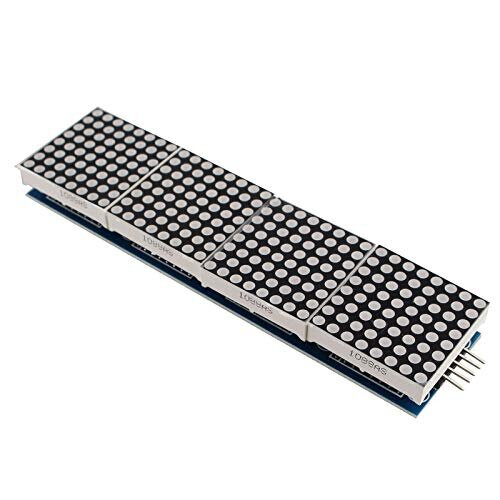 MAX7219 Dot Matrix Module Red light MCU LED Display Module DIY Kit for Microcontroller 4 In 1 ...