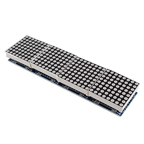 Max7219 Dot Matrix Module Red Light Mcu Led Display Module Diy Kit For Microcontroller 4 In 1