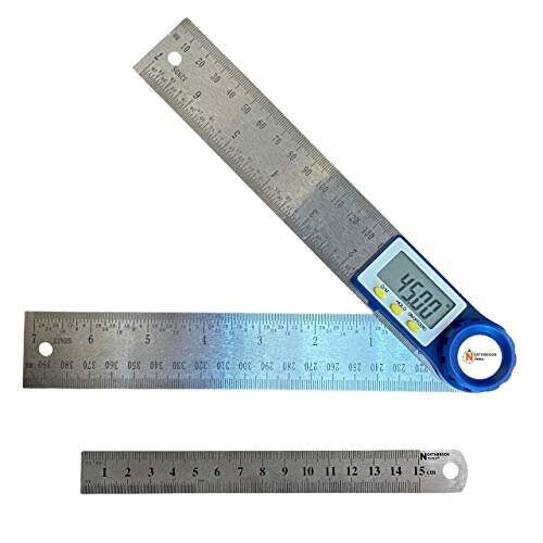 Digital Angle Finder Ruler from Northbrook Tools Metal Ruler 15cm Angle ...
