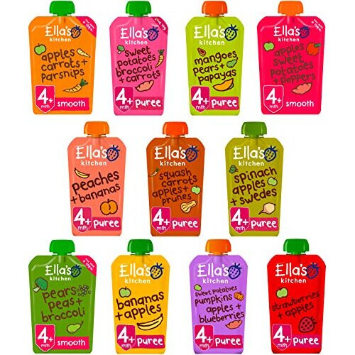 Organic Stage 1 Mixed Variety Pack Weaning 4 Months Baby Food Pack of ...