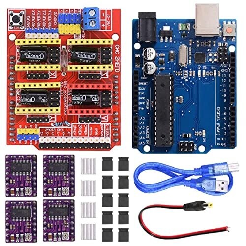 CNC Shield V30 Expansion Board Kit With Board for Arduino 4PCS DRV8825 ...