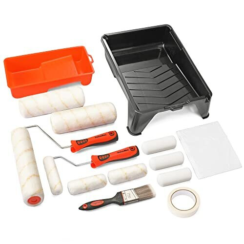 Paint Roller Kit 16 Piece Wall Painting Set Including Paint Rollers ...