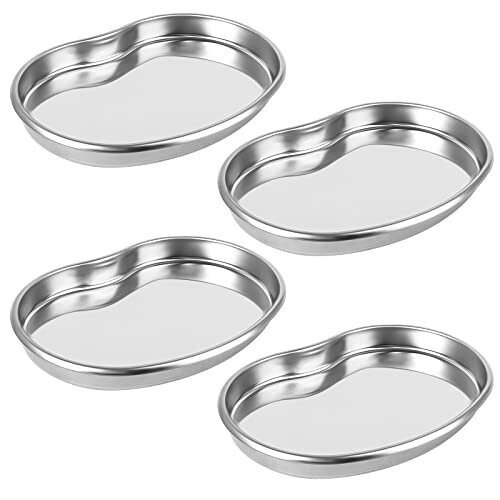 4 Pieces Small Instrument Tray Stainless Steel Laboratory Tray Metal ...