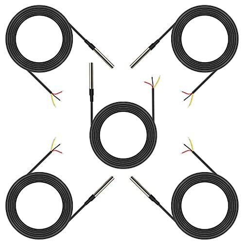 DS18B20 1M Waterproof Temperature Sensors Digital Temp Probe Compatible ...