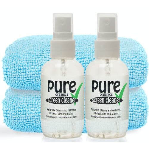 All Natural SCREEN CLEANER KIT by Ecopure 60ml x2 Contains only ...