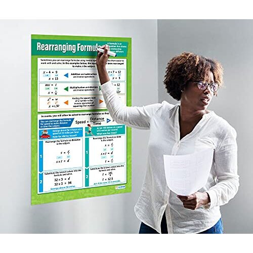 Rearranging Formulae Maths Charts Gloss Paper measuring 594 mm x 850 mm ...