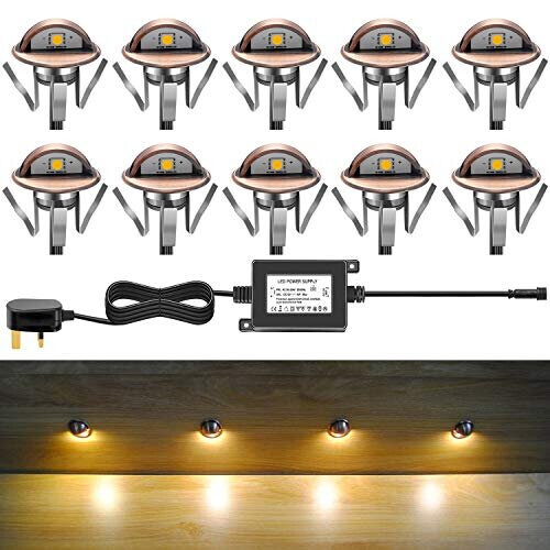 Low Voltage LED Deck Lighting Kits with Transformer 10 Pack IP65 ...