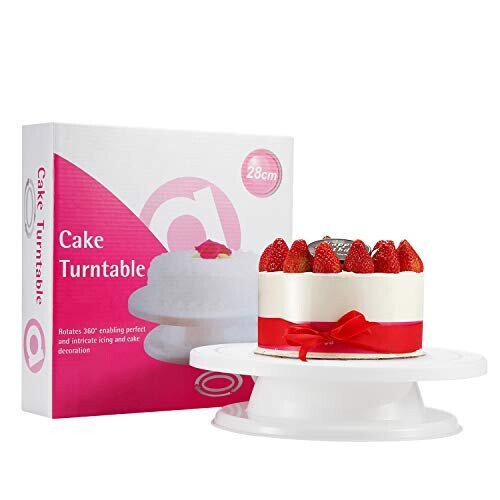 Cake Decorating Display Stand 11 Inch Rotating Cake Stand Professional ...