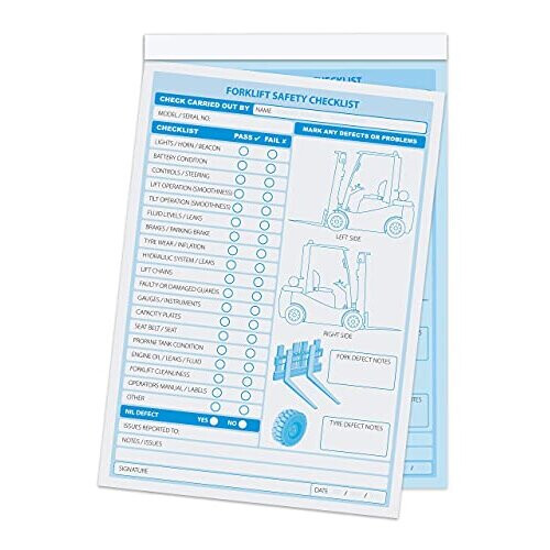 A5 Forklift defect Check List Book 2 part duplicate on OnBuy