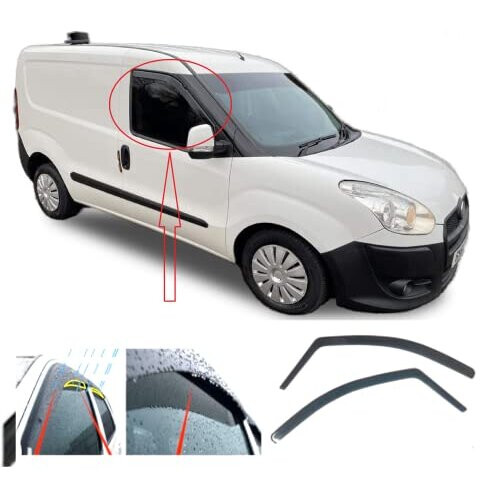 2x Wind Deflectors Compatible FIAT Doblo Work Up Pratico OPEL VAUXHALL ...