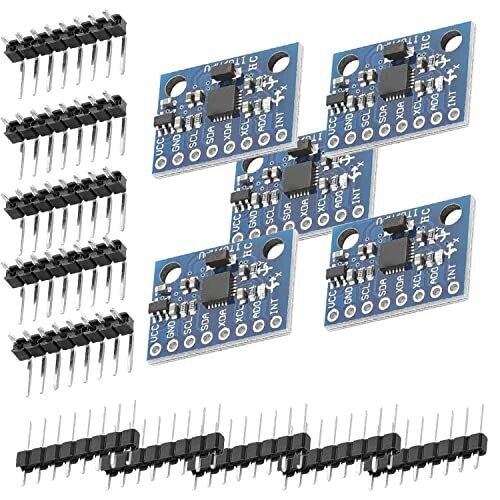 5 x GY521 MPU6050 3 Axis Gyroscope and Accelerometer 6DOF Sensor Module ...