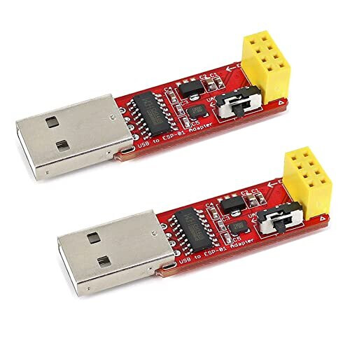 2PCS USB to ESP01 Adapter ESP8266 Wireless WiFi Module WiFi CH340G UART ...