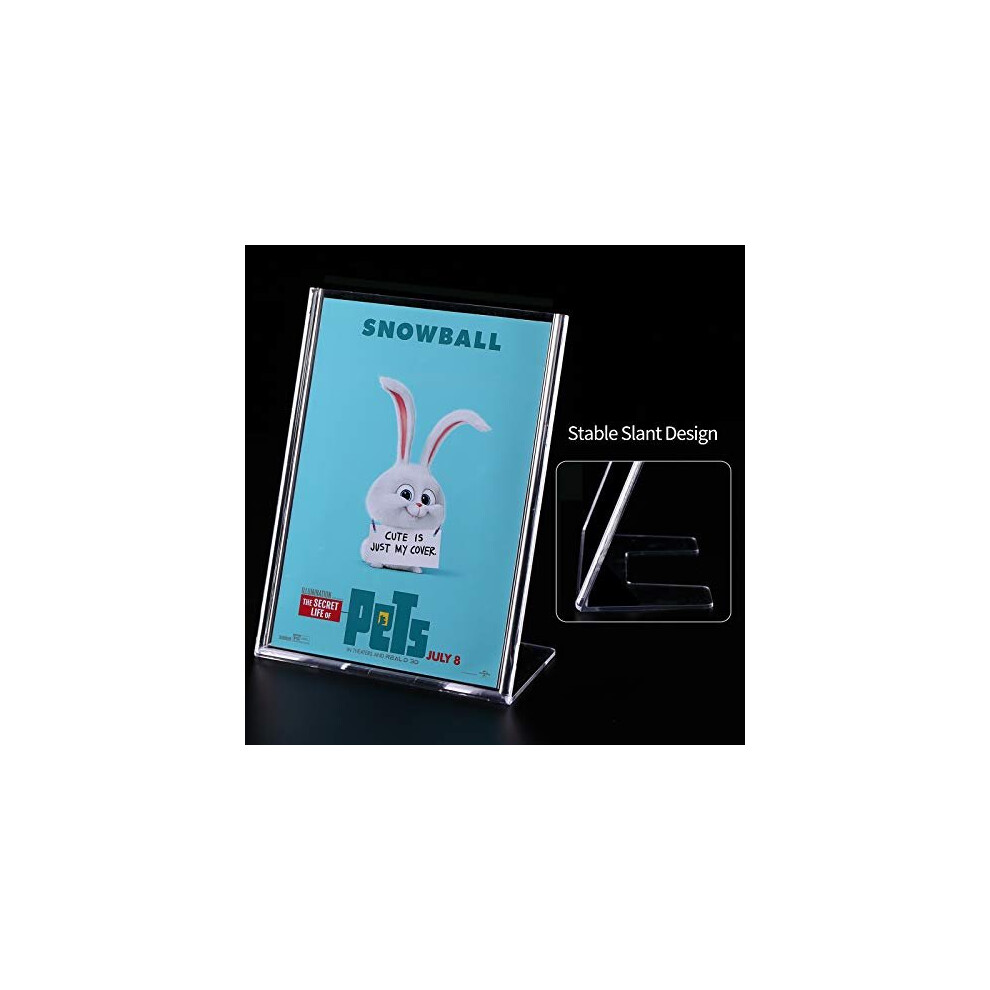 Sign Holder 5 x A4 Acrylic Poster Menu Holder Lean to Perspex Leaflet ...