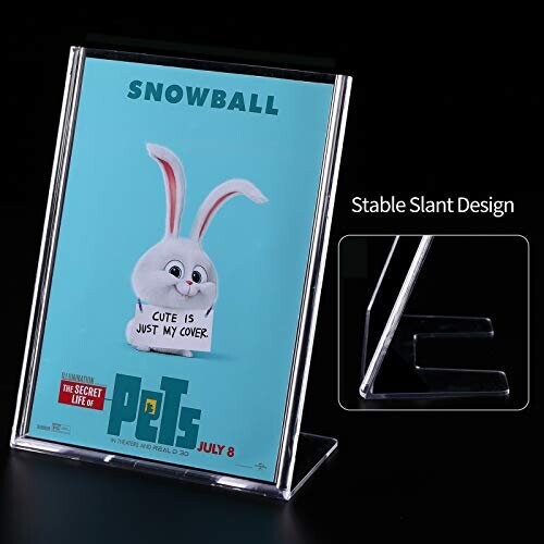Sign Holder 5 x A4 Acrylic Poster Menu Holder Lean to Perspex Leaflet ...