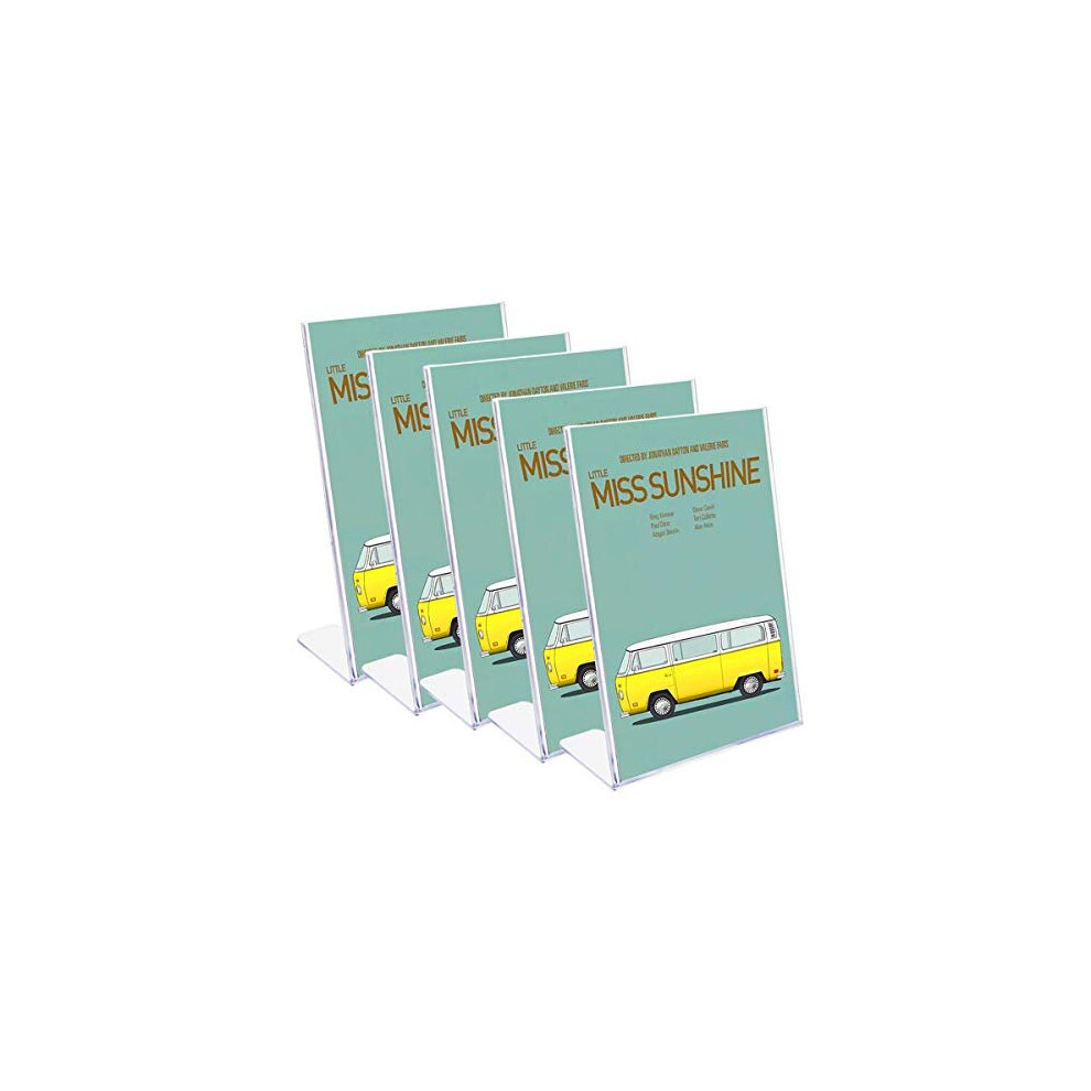 Sign Holder 5 x A4 Acrylic Poster Menu Holder Lean to Perspex Leaflet ...