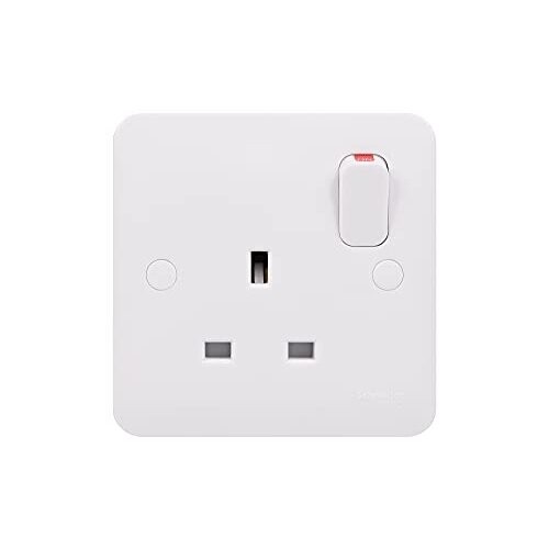 Lisse White Moulded Switched Single Power Socket Single Pole 13A ...