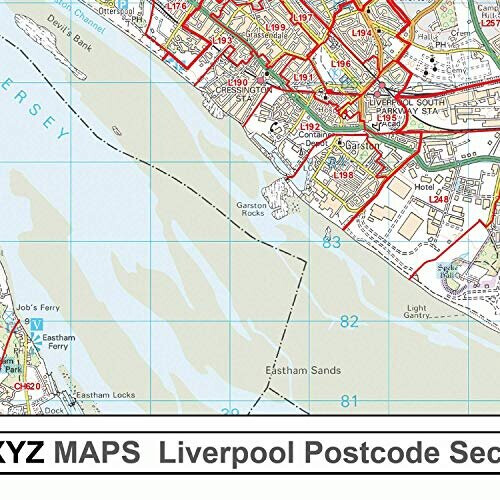 Liverpool L Postcode Wall Map Paper on OnBuy