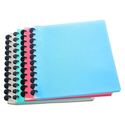 4pcs A4 PP Spiral Display Book 40 Transparent PocketsBook for 80 Sheets ...