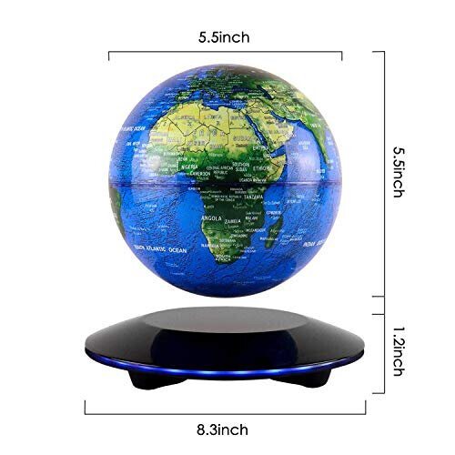 Magnetic Levitation Floating Globes with 6in Illuminated Globe Touch ...