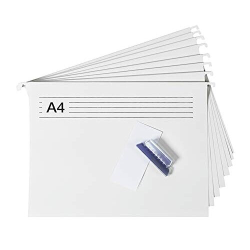 Set of 8 Suspension Files Including Labels Cardboard Hanging Files for ...