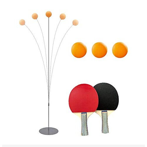 Elastic soft shaft retractable table tennis training machine with ...