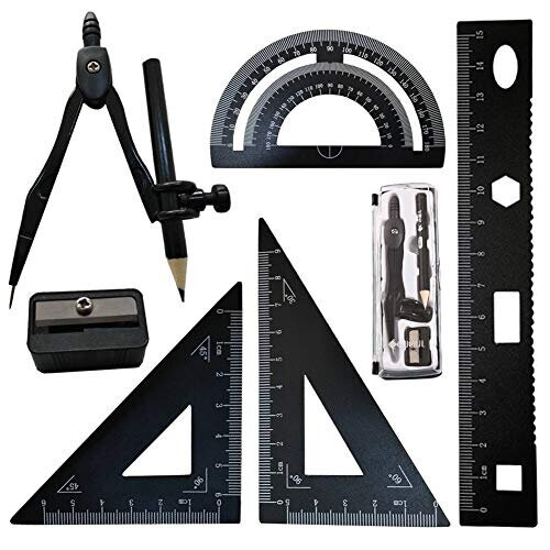 Geometry set FORTSPANG compass for geometry math geometry kit 7 pieces ...