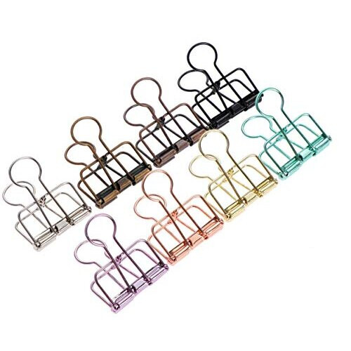 8pcs Wire Binder Clips Bulldog Metal Clips Hinge Clips Paper Clamps ...