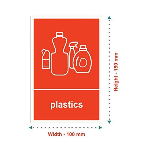 Mixed Pack of 8 Multi Recycling Bin Sticker Bin Labels Food Plastics ...