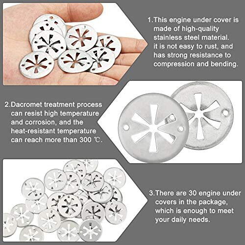 30 PCS Heat Shield Clips Metal Locking Star Washers Underbody Heat ...