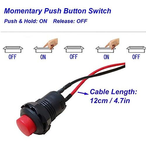 14pcs 12mm Momentary Push Button Switch SPST ONOff momentary Power ...
