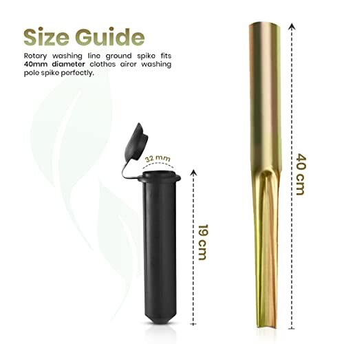 Washing Line Spike with Plastic Adapter 32mm and 40mm Heavy Duty Metal ...