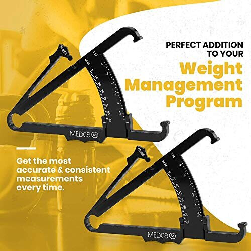 Skinfold Body Fat Caliper Skin Fold Body Fat Analyzer and Handheld BMI ...