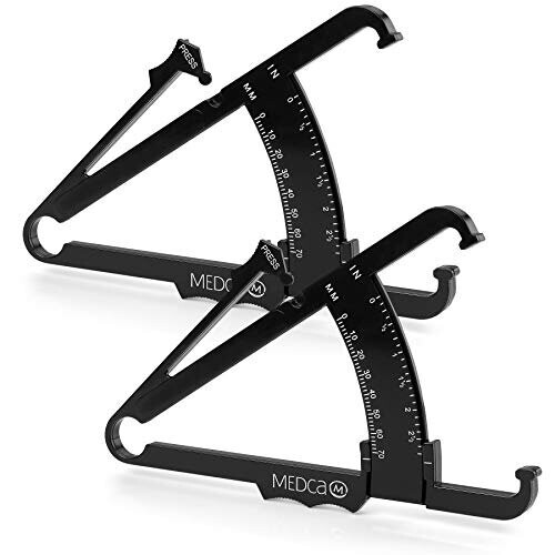 Skinfold Body Fat Caliper Skin Fold Body Fat Analyzer and Handheld BMI ...