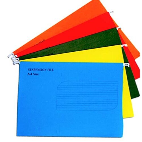 25Pcs A4 Suspension Files 5 Colours Heavyweight Folder Reinforced Top ...