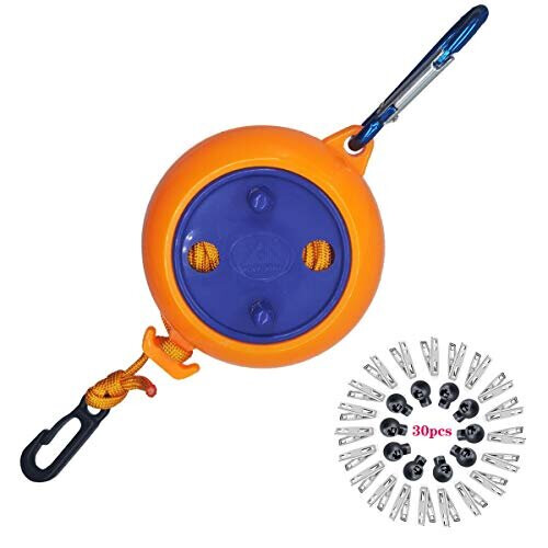 Camping Washing Line 8 Meters Travel Clothesline Retractable Laundry ...