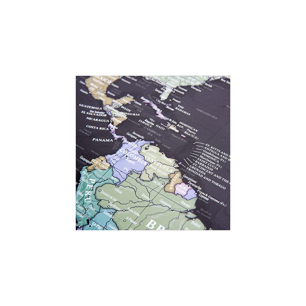 World Map Poster Large Wall Map of the World 42 x 65cm World Map Wall ...
