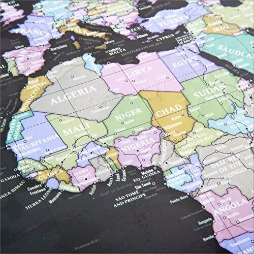 World Map Poster Large Wall Map of the World 42 x 65cm World Map Wall ...
