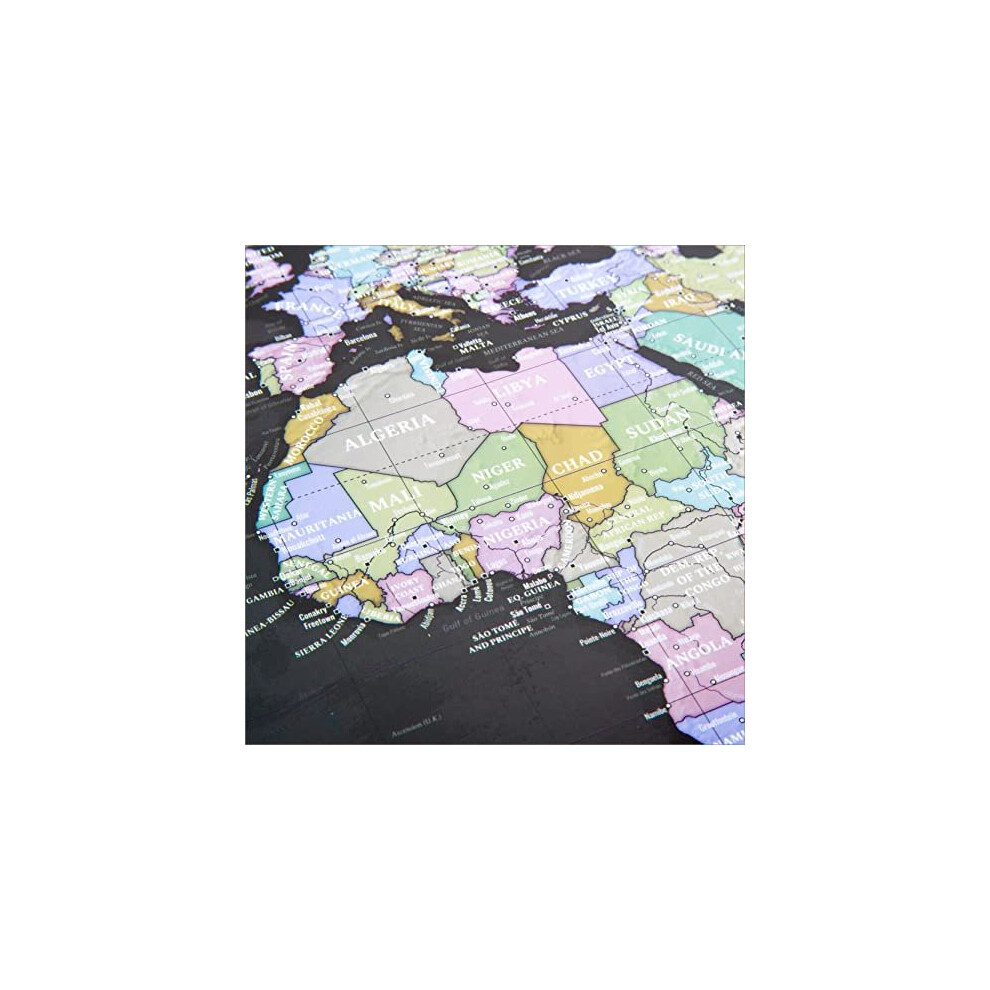 World Map Poster Large Wall Map of the World 42 x 65cm World Map Wall ...