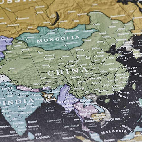 World Map Poster Large Wall Map of the World 42 x 65cm World Map Wall ...