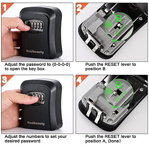 Wall Mounted Key Safe Combination Key Safe Outdoor Key BoxWall Mount ...