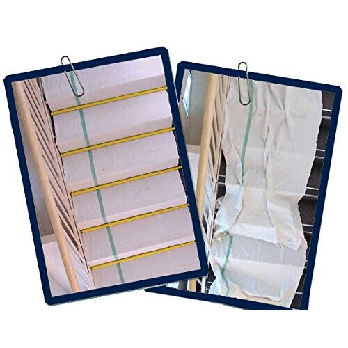Safety Stair Rods 14 Telescopic Spring Loaded Rods with Case for Dust ...