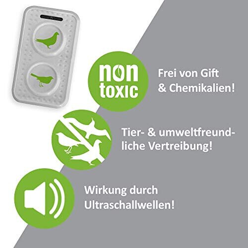 ISOTRONIC Ultrasonic Bird Repeller device Battery powered portable Bird ...